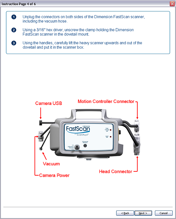 Removing the Dimension FastScan Scanner and Installing the Dimension ...